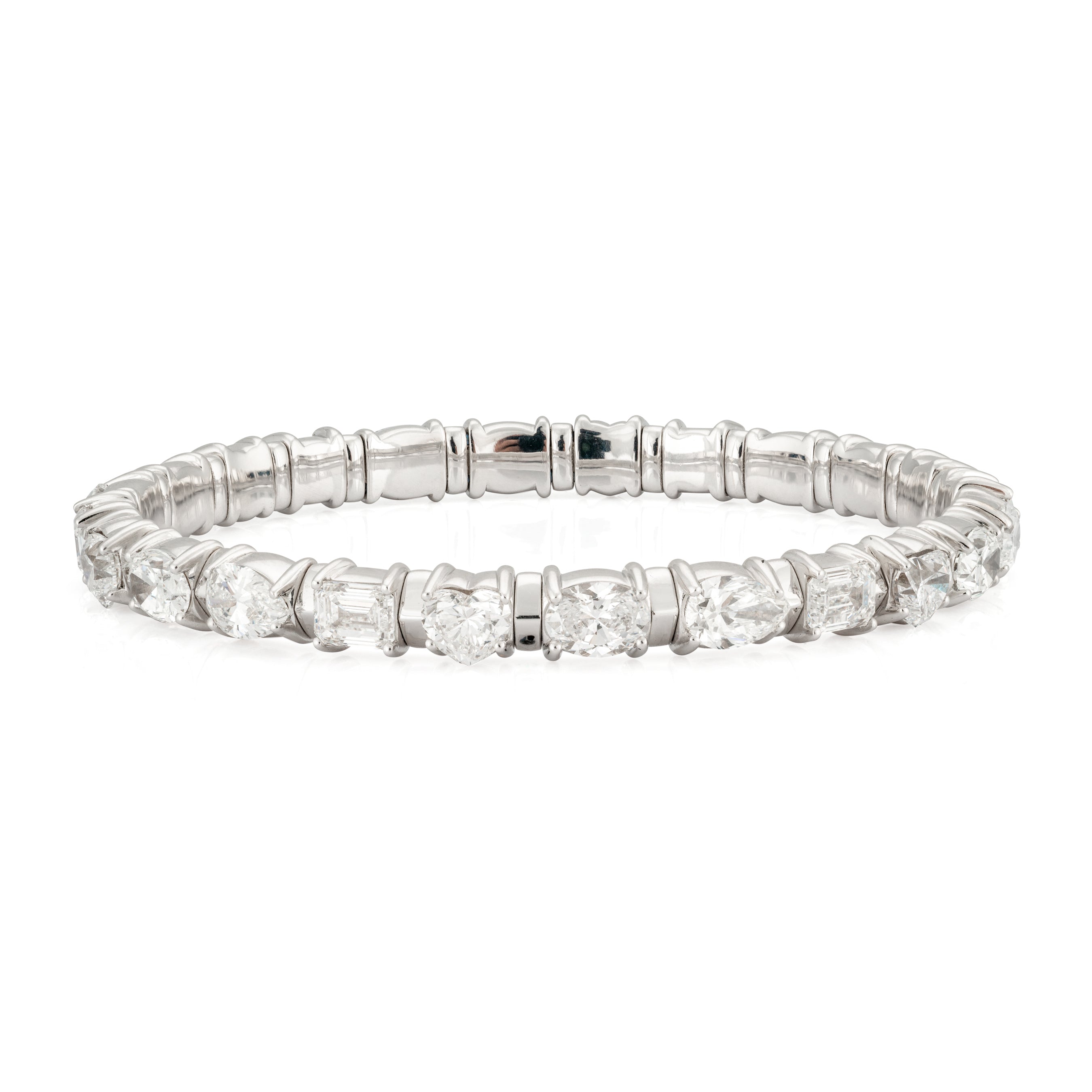 Mixed Shape Diamond Stretch Bracelet | 12.08ctw